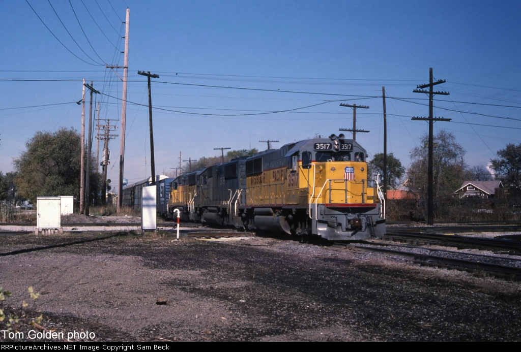 MP 3517, 3519, and Another MP GP50 Southbound